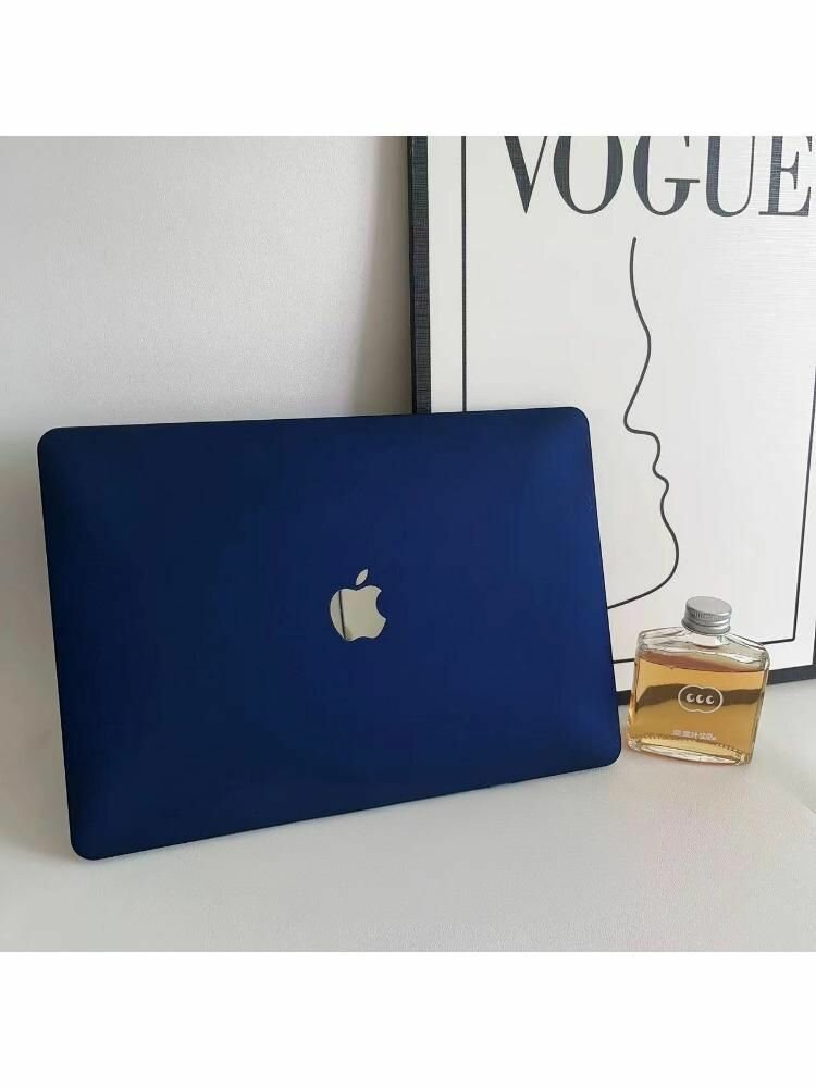 Чехол для MacBook Air 13 M1 Накладка макбук air 13.3' 2020 2018 2019 матовый темно-синий