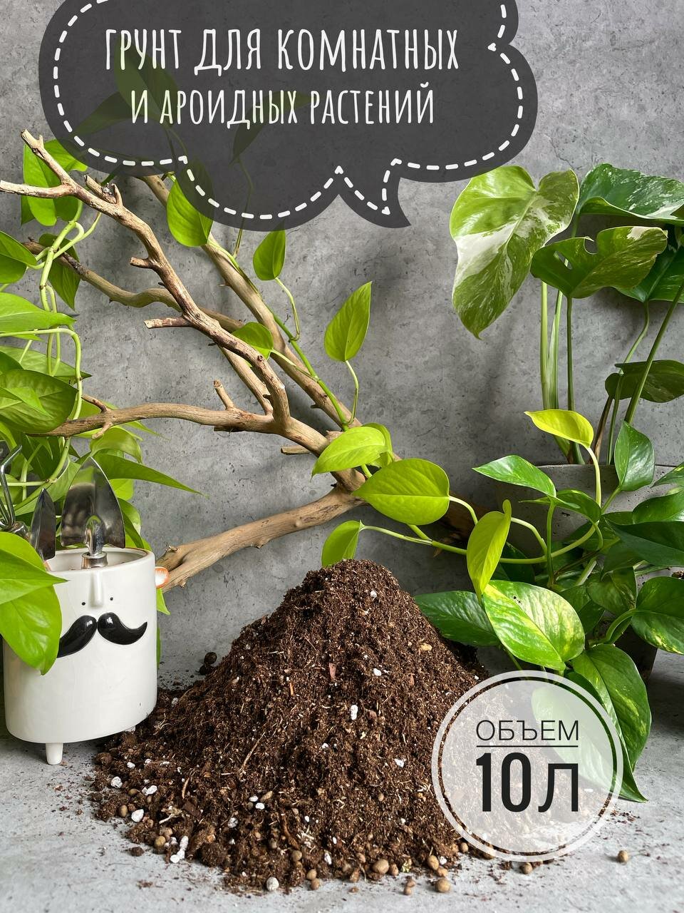 Премиум грунт для комнатных и ароидных растений 10л Terracotta Plants с удобрениями