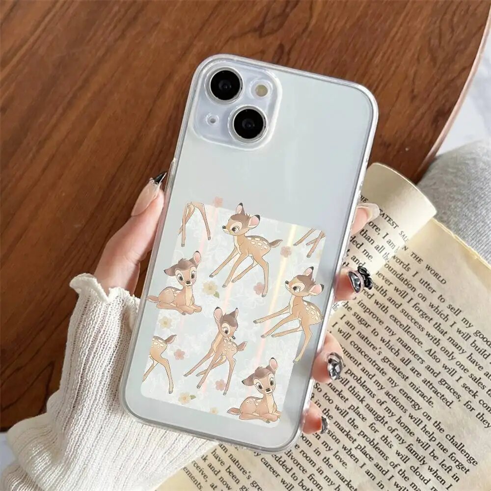 Бэмби с цветочным кружевом для iPhone 17, 16, 15, 14, 13, 12, 11 Pro Max 13 12, iPhone 14 Pro Max