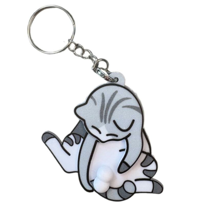 Брелок для ключей «Счастливый талисман» для кошек, Маленькая серая модель