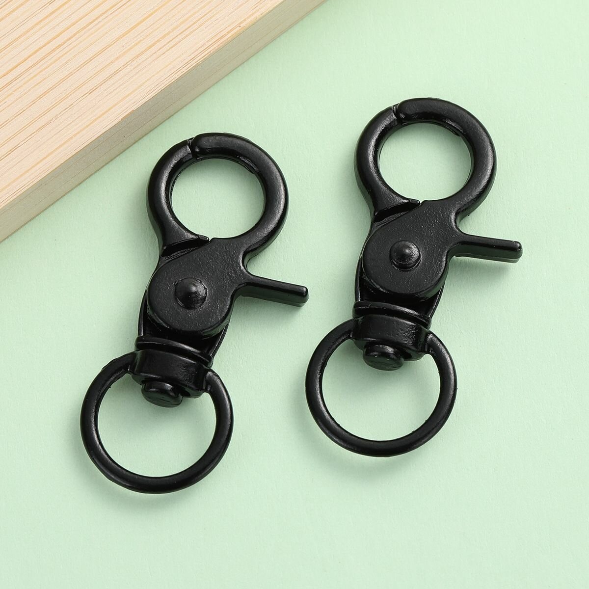 5 шт. Цветная краска, карабин из сплава, брелок для сумки/ черный цвет