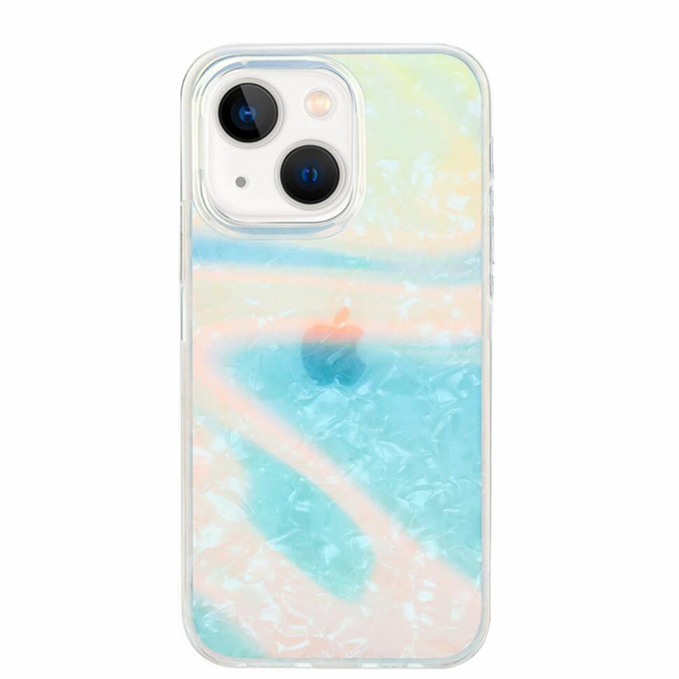 Чехол PQY Epoxy для iPhone 13 Белый