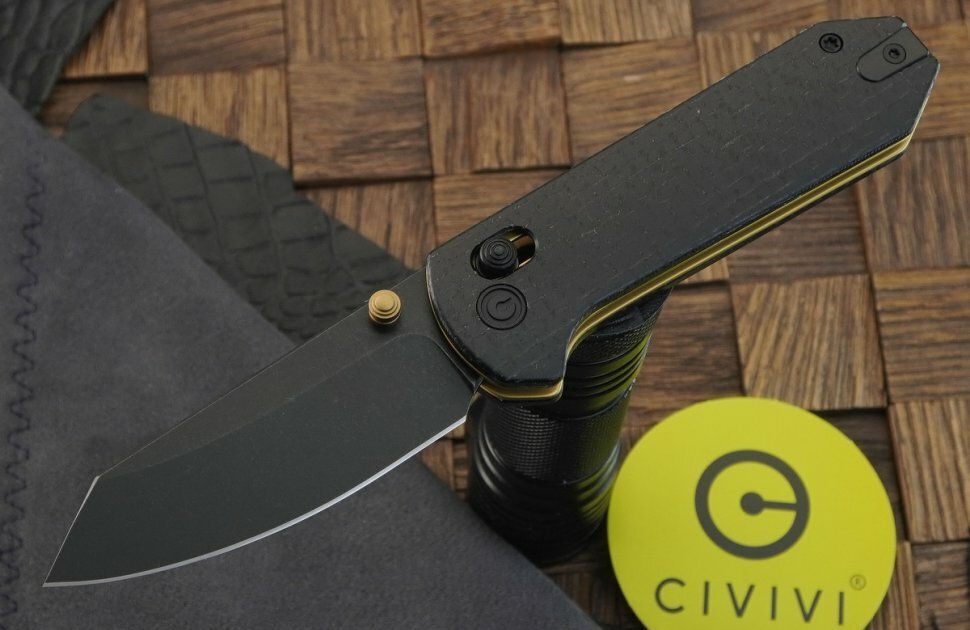 Складной нож Civivi Yonder, сталь 14C28N, BW, рукоять черная микарта