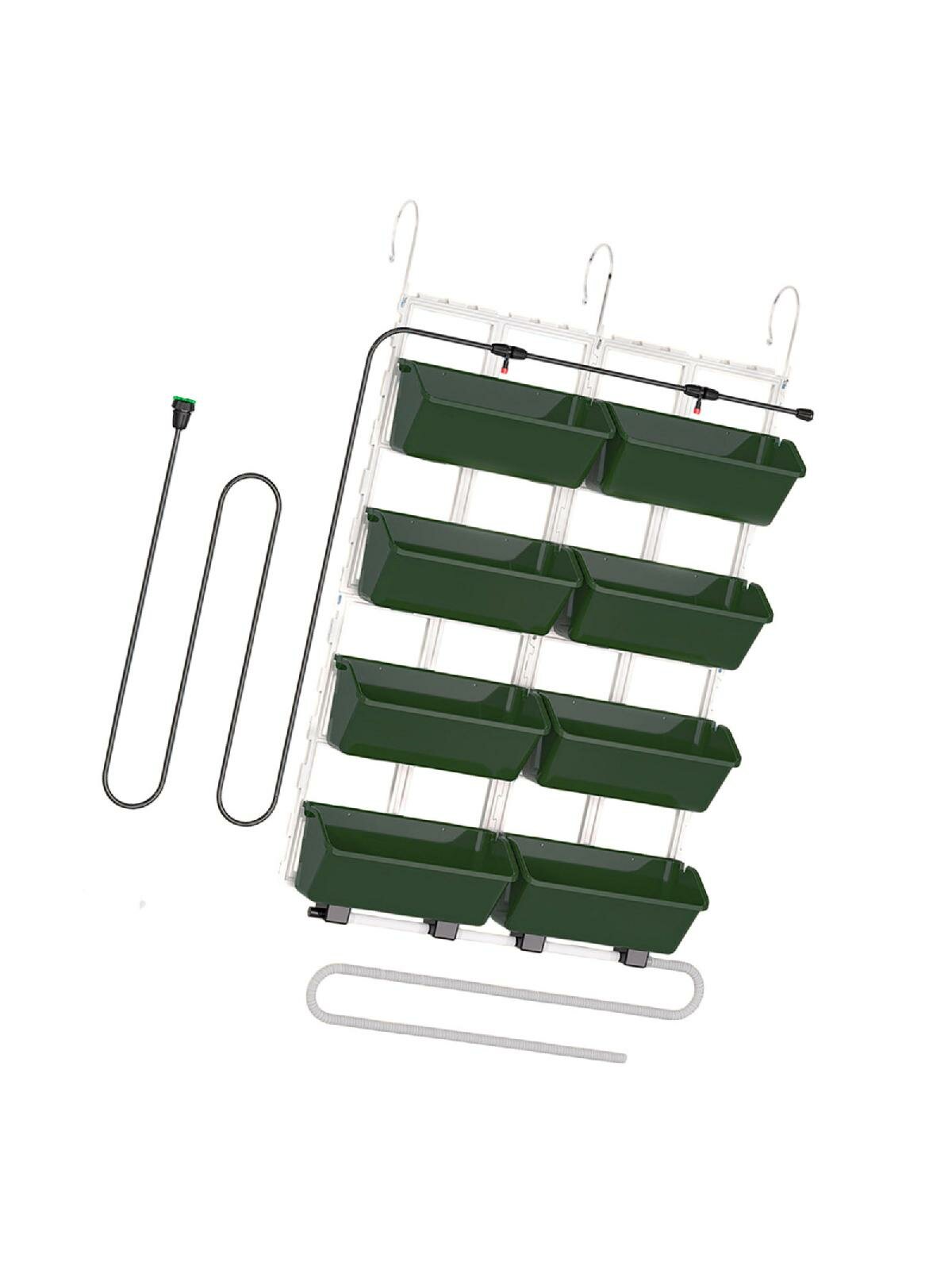 Уплотненный многоярусный контейнер для посадки с эффективным поливом для огородов с травами