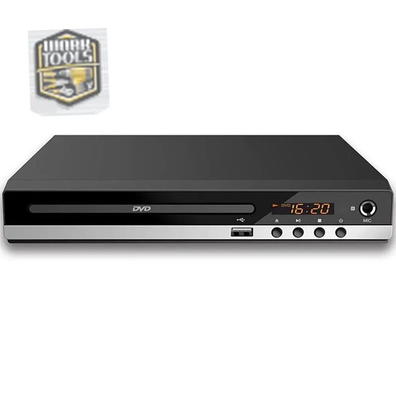 DVD-плеер с поддержкой USB и DVD, черный цвет - для домашнего кинотеатра — фото 1