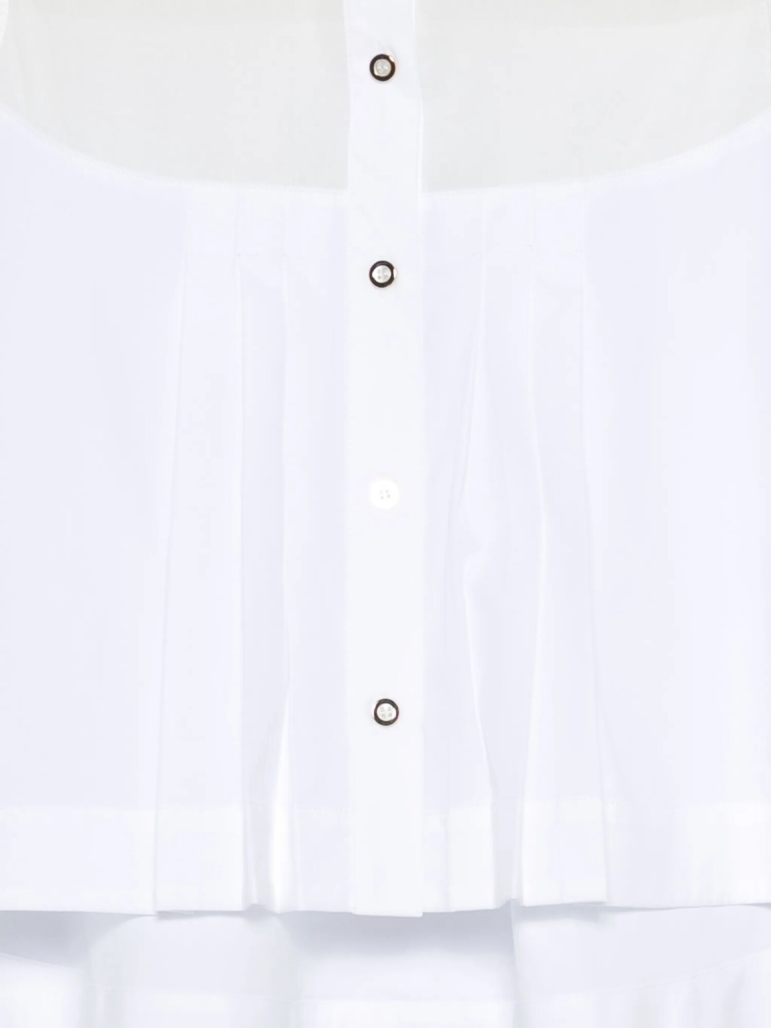 Блуза SEMICOUTURE Button-up pleated blouse, размер 42, white — фото 1