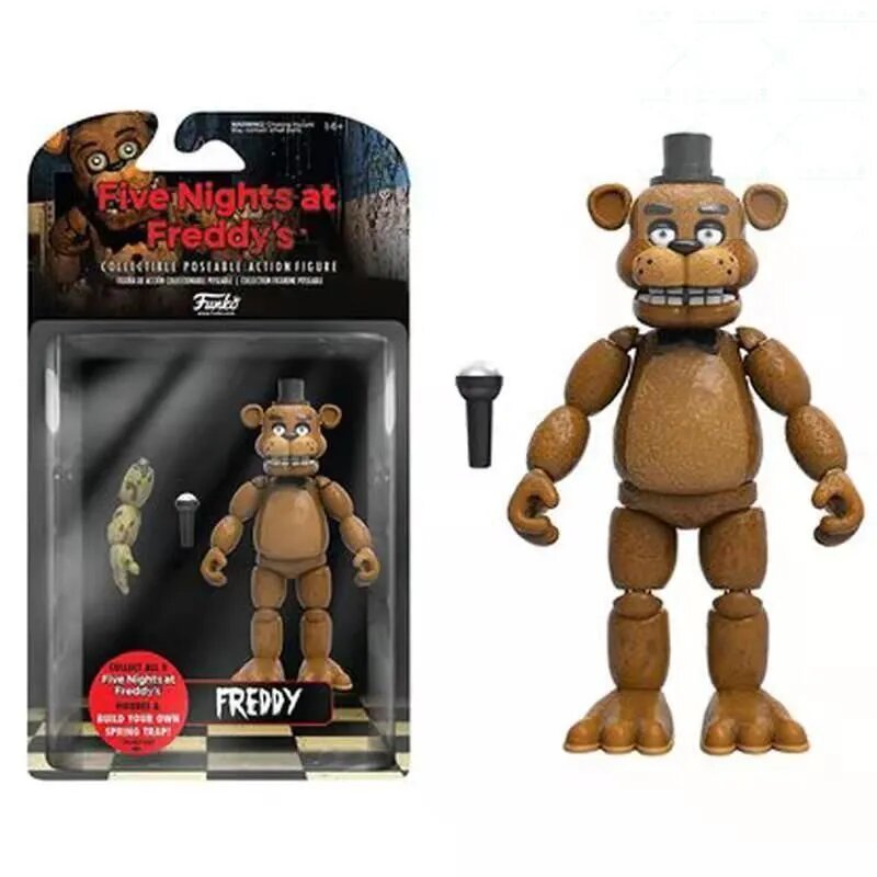 Фигурка Five Nights at Freddy's Freddy, Foxy, Chica, Bonnie и Golden Freddy из ПВХ, коллекционная, для сборки, настольный декор — фото 1