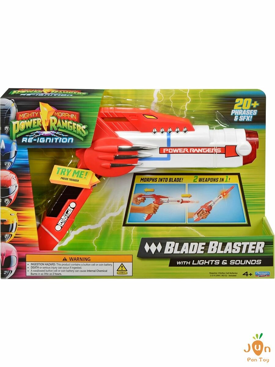Фигурка, Power Rangers Blade Blaster / Набор игрушек Могучие Рейнджеры для детей: светозвуковая бластер-трансформер. Отличный подарок на день рождения