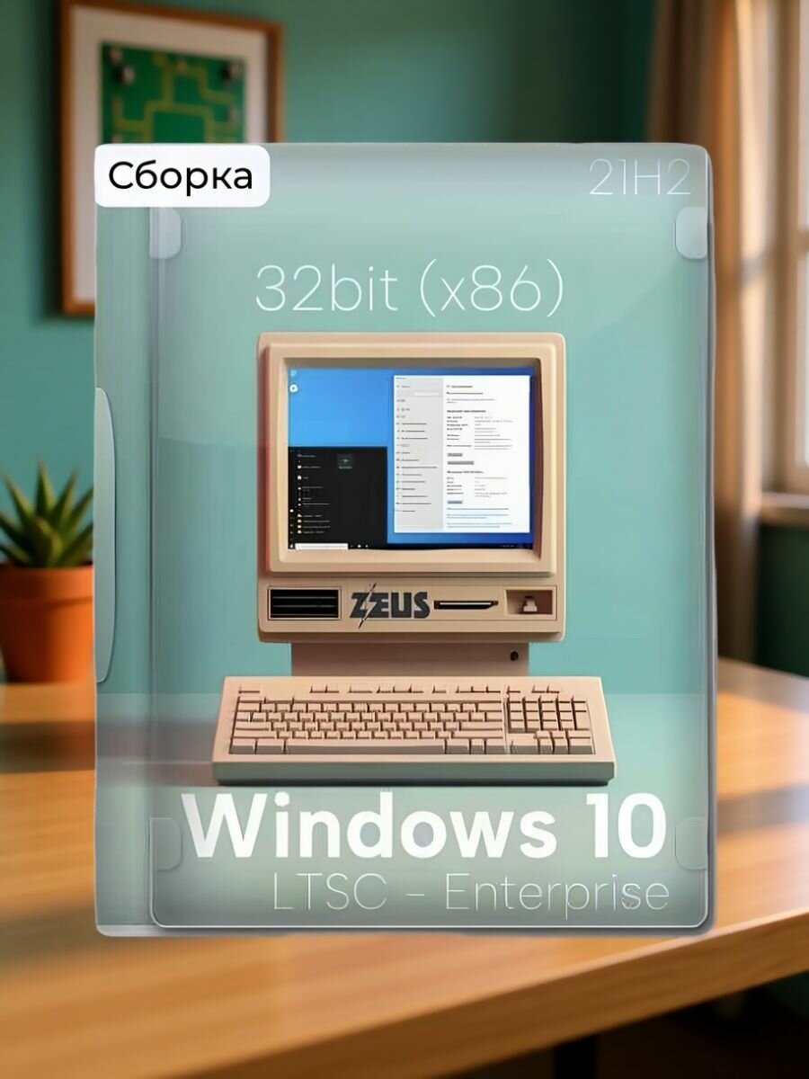 Windows 10 Корпоративная LTSC 32 бит для старых компьютеров диск dvd