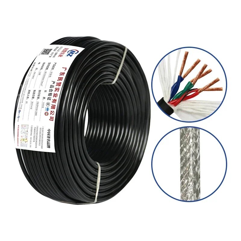 MiNZAN TRVVSP кабель витой пары 2/4/6/16 жил Square 0.2mm 24AWG, 6core, 5m