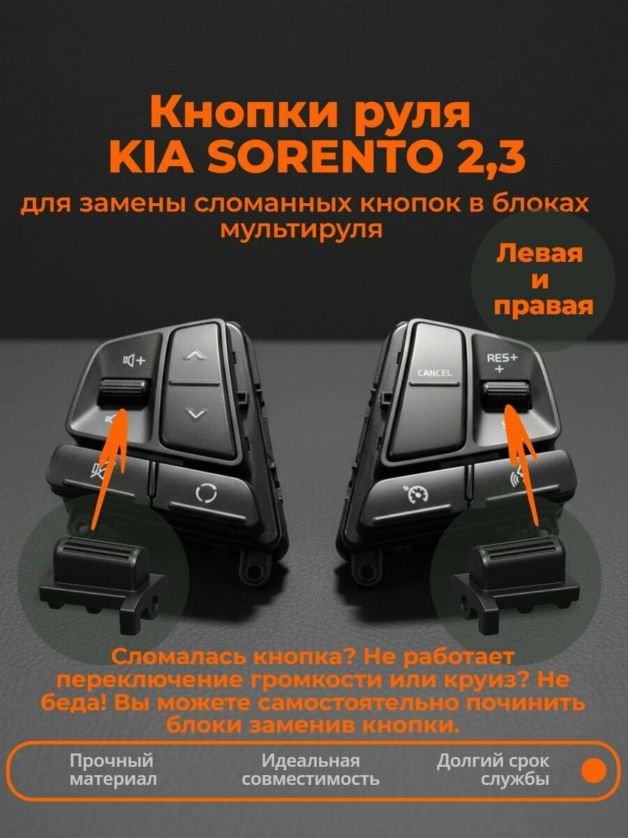 Кнопки громкости и круиза руля Kia Sorento 2,3