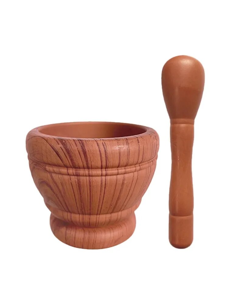 Набор "Ступка и пестик" 17 см, Пластик, Хаки, 1 шт, для специй
