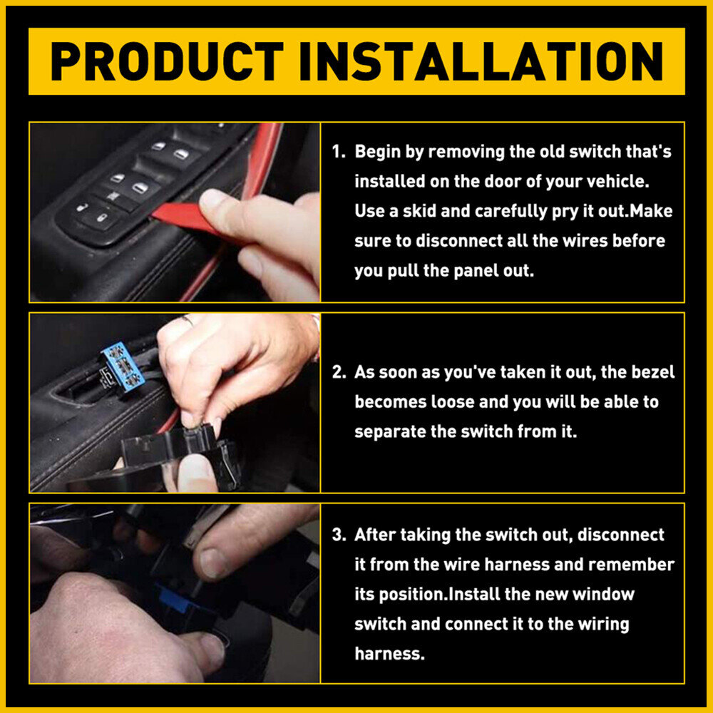 Front Door Power Window Control Switch For Dodge Ram 1500 2500 3500 2013- 2015