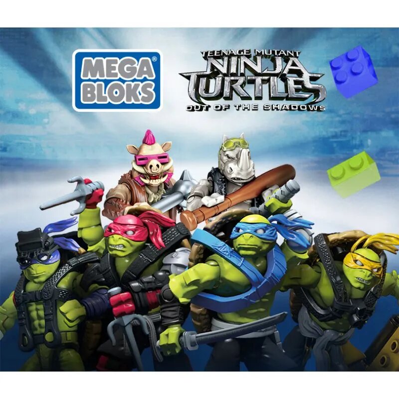 Конструктор MEGA BLOKS Teenage Mutant Ninja Turtles Раф Парашютист, 21 деталь — фото 1