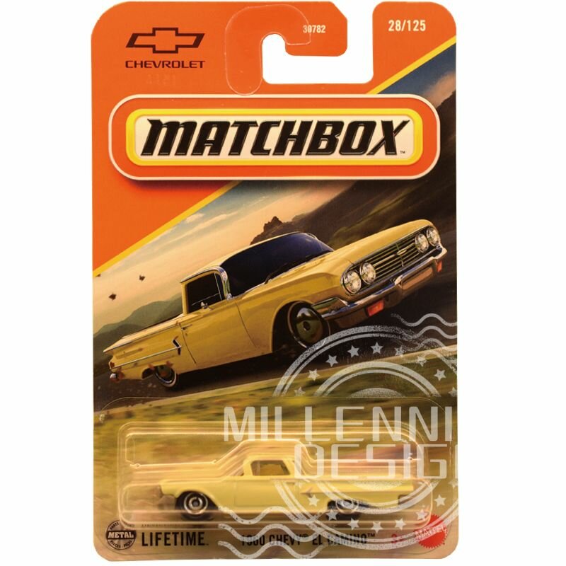 Mattel Matchbox Модель автомобиля из сплава 1:64, Новая модель 2025 года, Серия 25F и E(28-1960 Пикап Шевроле)