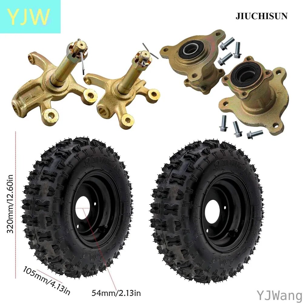6-дюймовые колеса 4.10-6 обод в сборе + ступица колеса с 3 шпильками для квадроцикла Go Kart ATV-YJWang