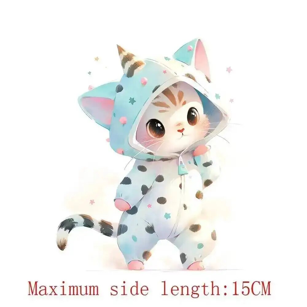 Наклейка "Милый кот в костюме" 15см, Цвет: YTH003-15