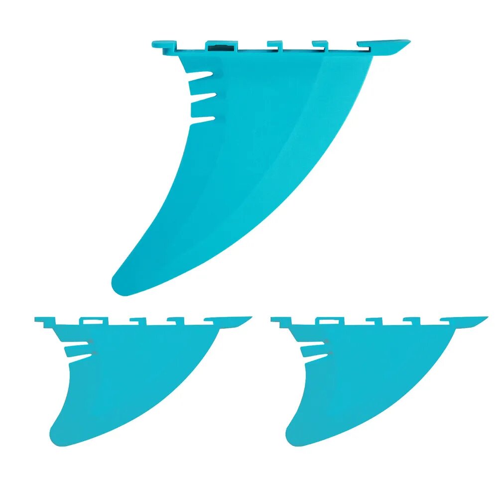 FunWater Плавник для серфинга Синий Комплект из 3 штук для SUP досок