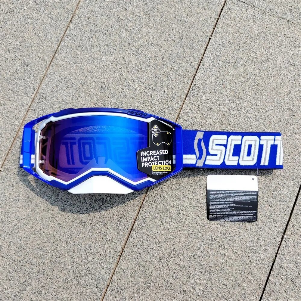 Горнолыжная маска SCOTT для мужчин, с двойной линзой и защитой от запотевания, синяя