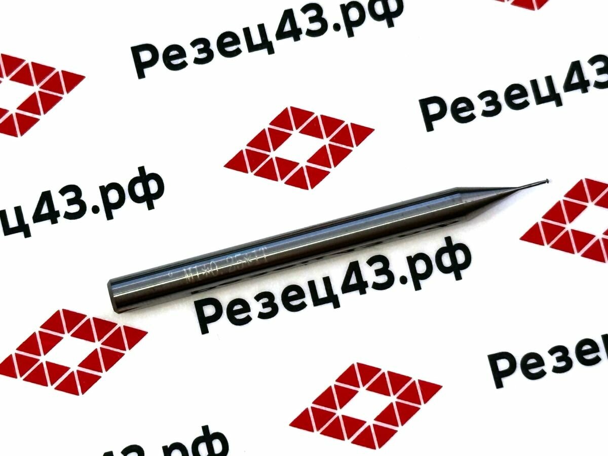 Концевая твердосплавная резьбовая фреза однорядная М1х0,25 (алюминий)