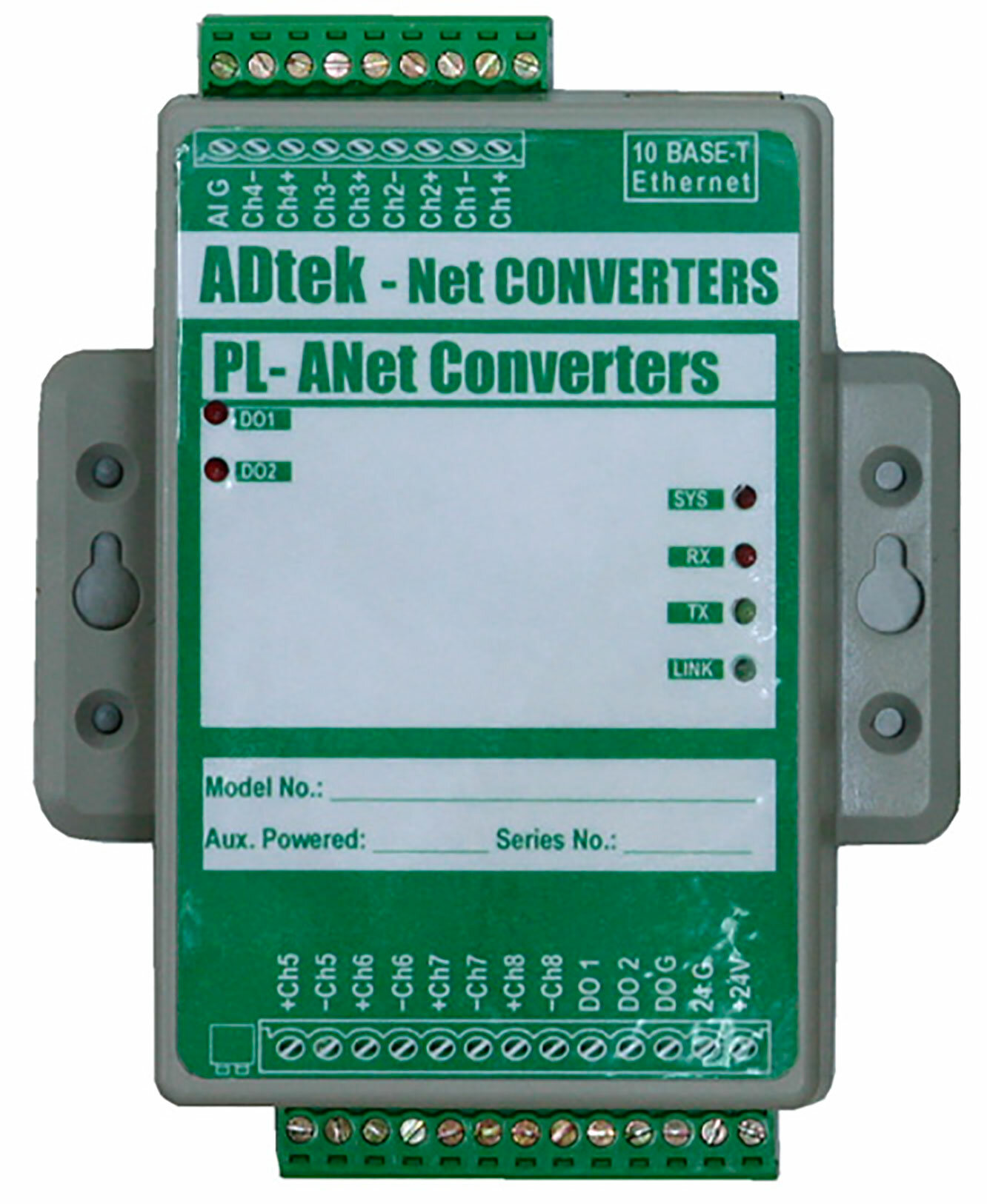 Преобразователь сетевой ADTEK PL-ANET-I-D24, 4-20 мА, 24 В, веб-интерфейс