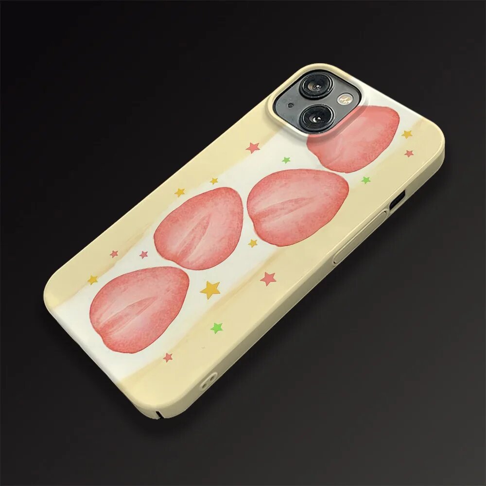 Розовый клубничный торт со звездами, чехол для IPHONE 17 16 Pro Max 15, 14, 3, For iphone12 MINI