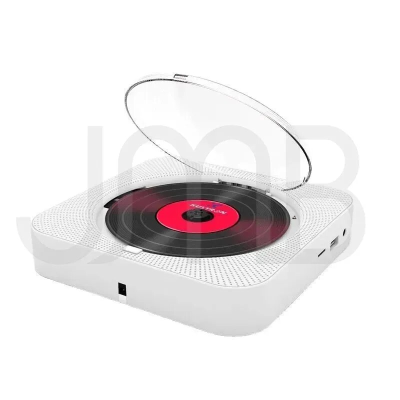 Магнитола KUSTRON белый CD-плеер BT, поддерживает воспроизведение CD, воспроизведение BT, fm-радио