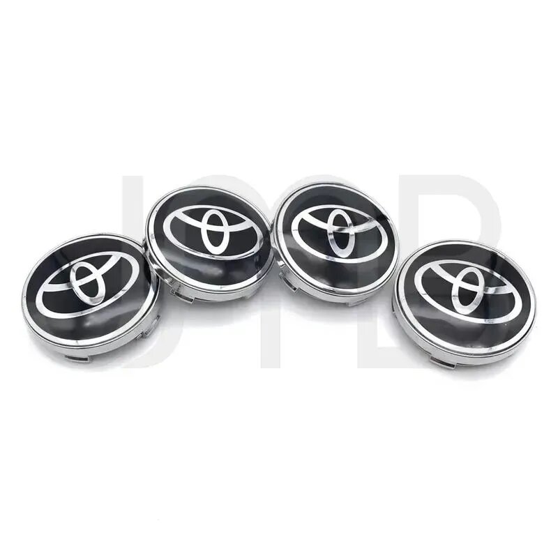 Колпак ступицы колеса Toyota, комплект 4 шт. Заглушка на литой диск 60 мм, черные