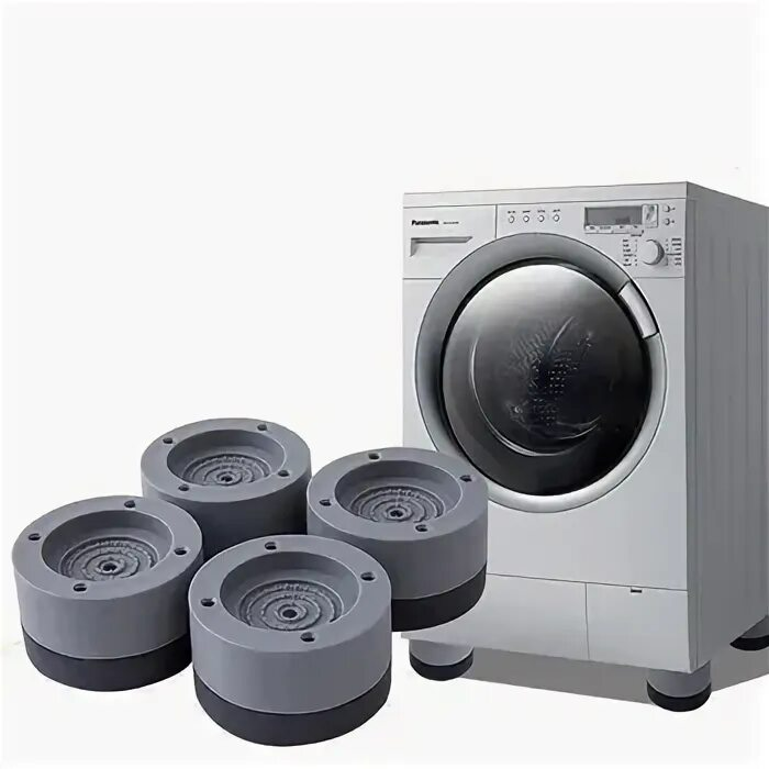 Антивибрационные подставки MULTI-FUNCTION, для стиральной машины и мебели, 4 шт, серые