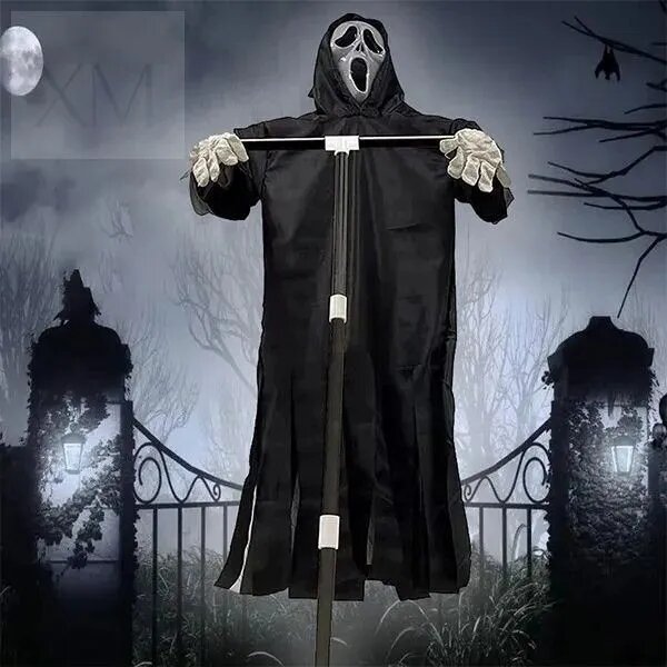 Садовое пугало в виде призрака для Хэллоуина, пластик, белый цвет, для сада