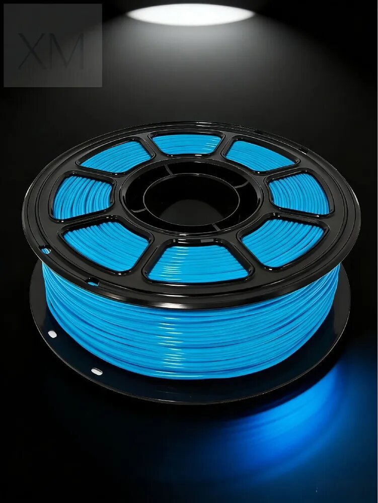 Пластик для 3D принтера PETG 1.75 мм 1 кг Небесно-голубой для 3D печати