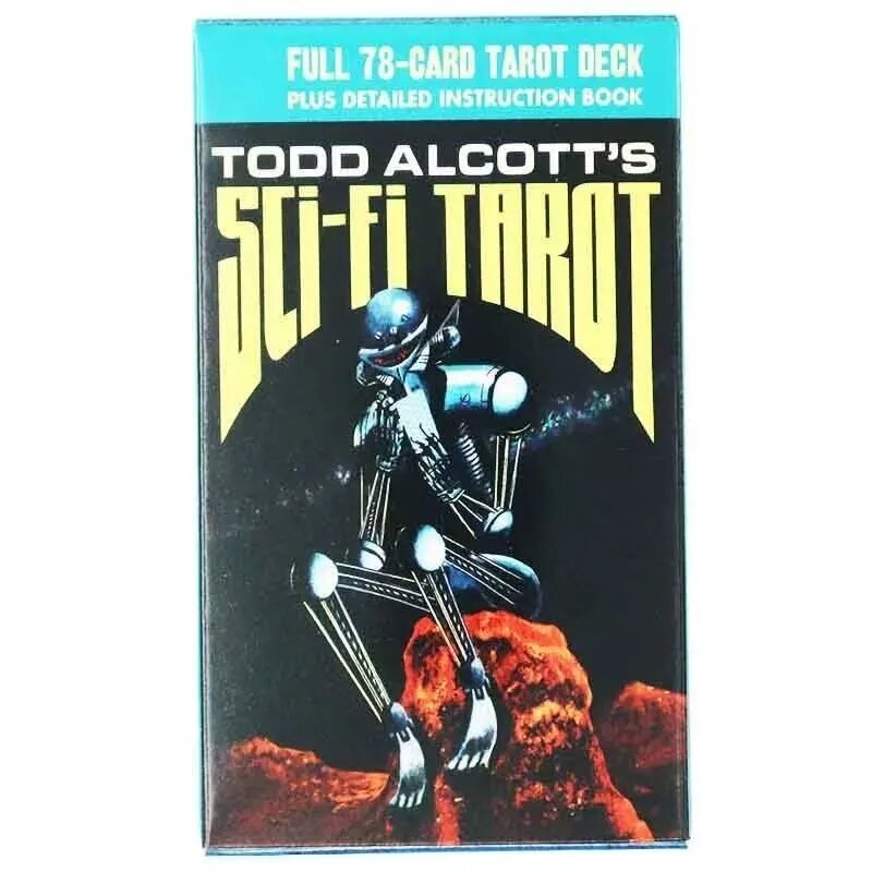 Карты Таро Sci-Fi Tarot Тодда Элкотта Полная 78-карточная колода Голубой Картон 12x7 см