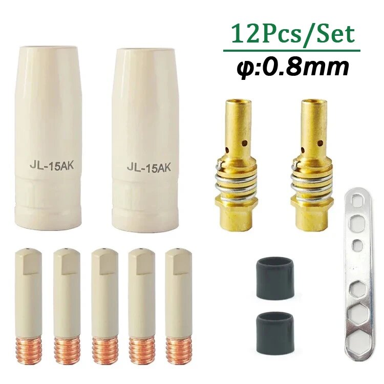 Сопла для сварки Jinhu 15AK, 12 шт, 0.8mm