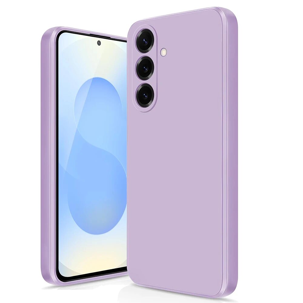 Мягкий квадратный силиконовый чехол для Samsung S25 Edge S24 S23 Galaxy S20 FE, Фиолетовый, Purple