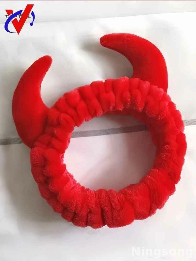 Эксклюзивная косметическая повязка с рожками для умывания и ухода за волосами девочек