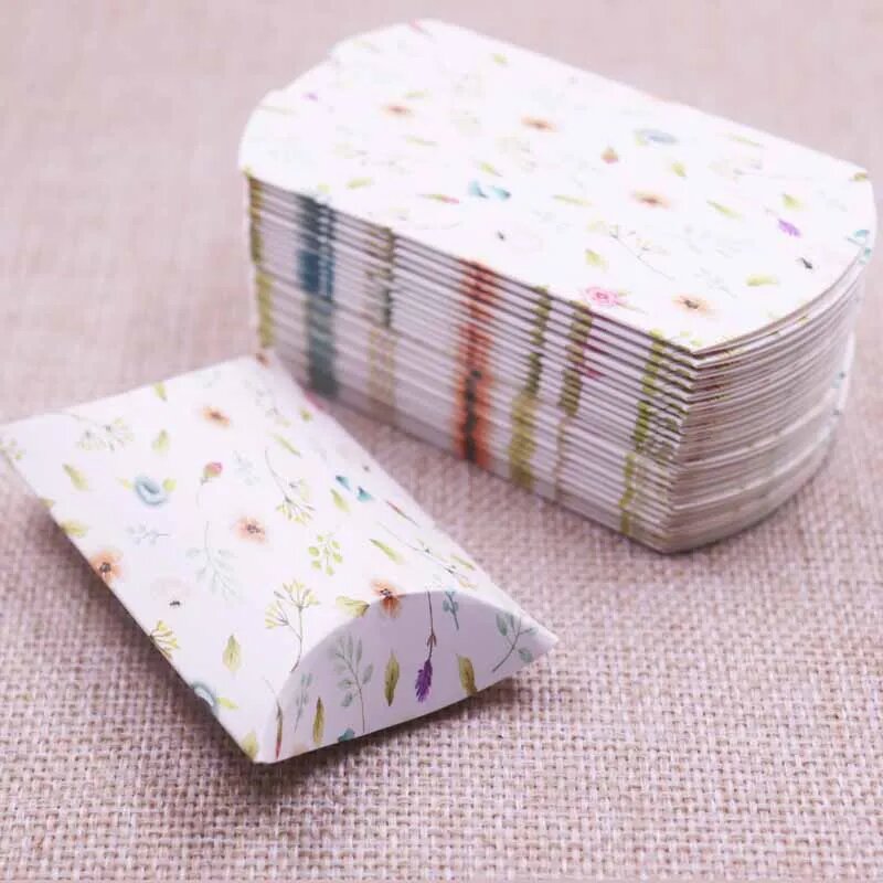 Коробочки для подарков с цветочным принтом, 24 шт, 12 box only, Whitesmallfl1