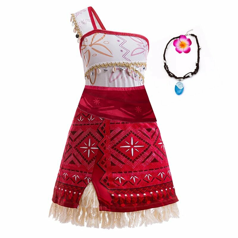 Платье Моана Disney для девочки Size 160(11-12T), Красный, Style B