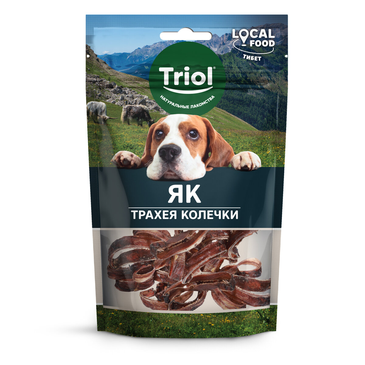 Лакомства для собак "Трахея яка в колечках", 30г, от бренда Triol
