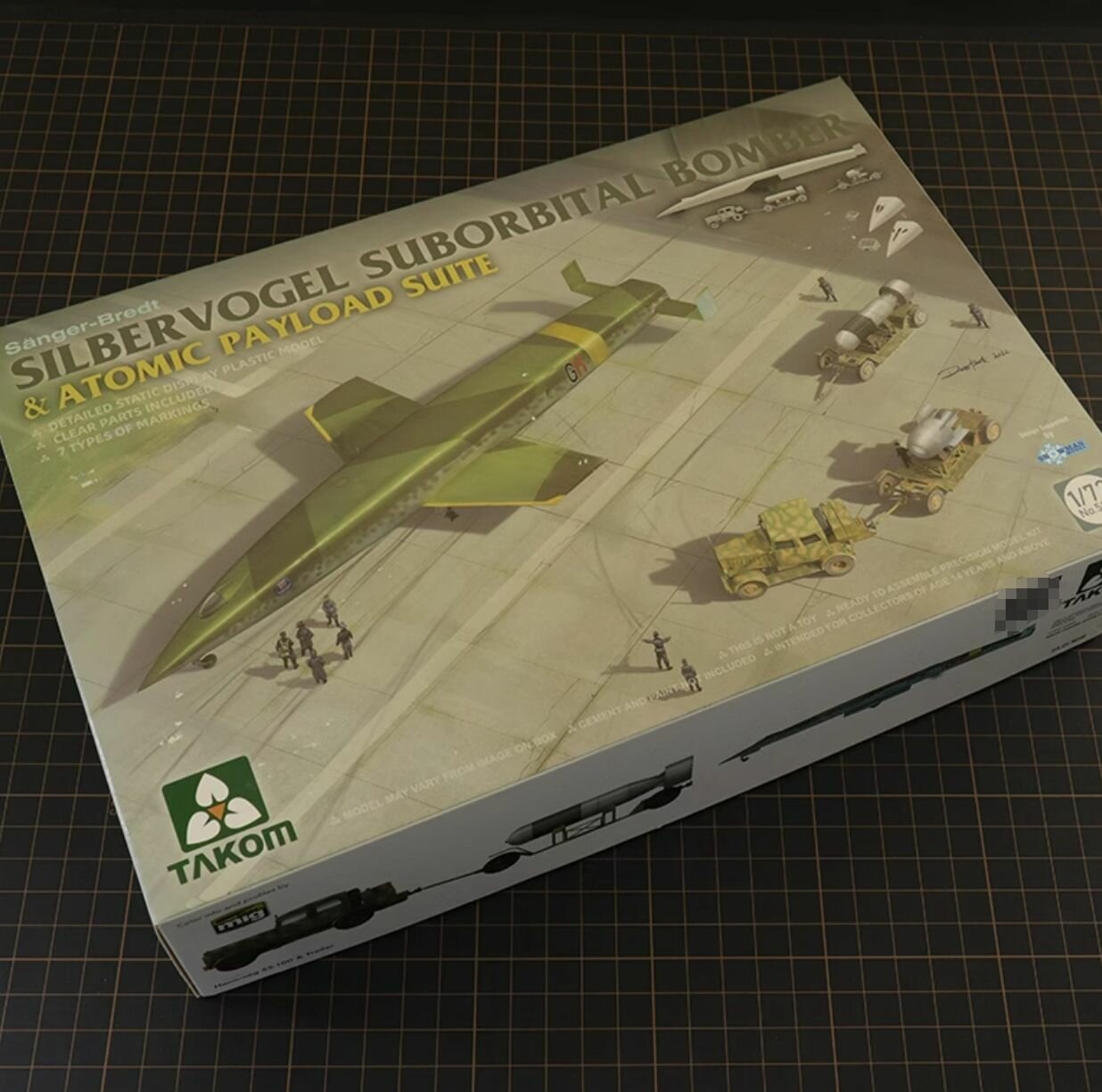 Takom 5018 1/72 Zilbervogel Ballistic Бомбардировщик с ядерными бомбами Модель сборки самолёта (Без модели человека)