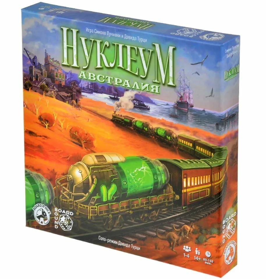 Настольная игра BOARD&DICE "Нуклеум: Австралия", стратегия, фэнтези, 14+, картон, дерево