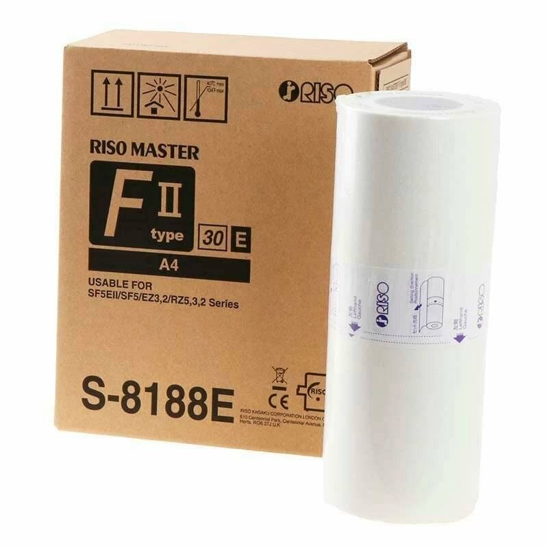 Мастер пленка MASTER RISO FII TYPE30E A4 Original S-8188E (для RZ/EZ/SF) (рулон 295 кадров)