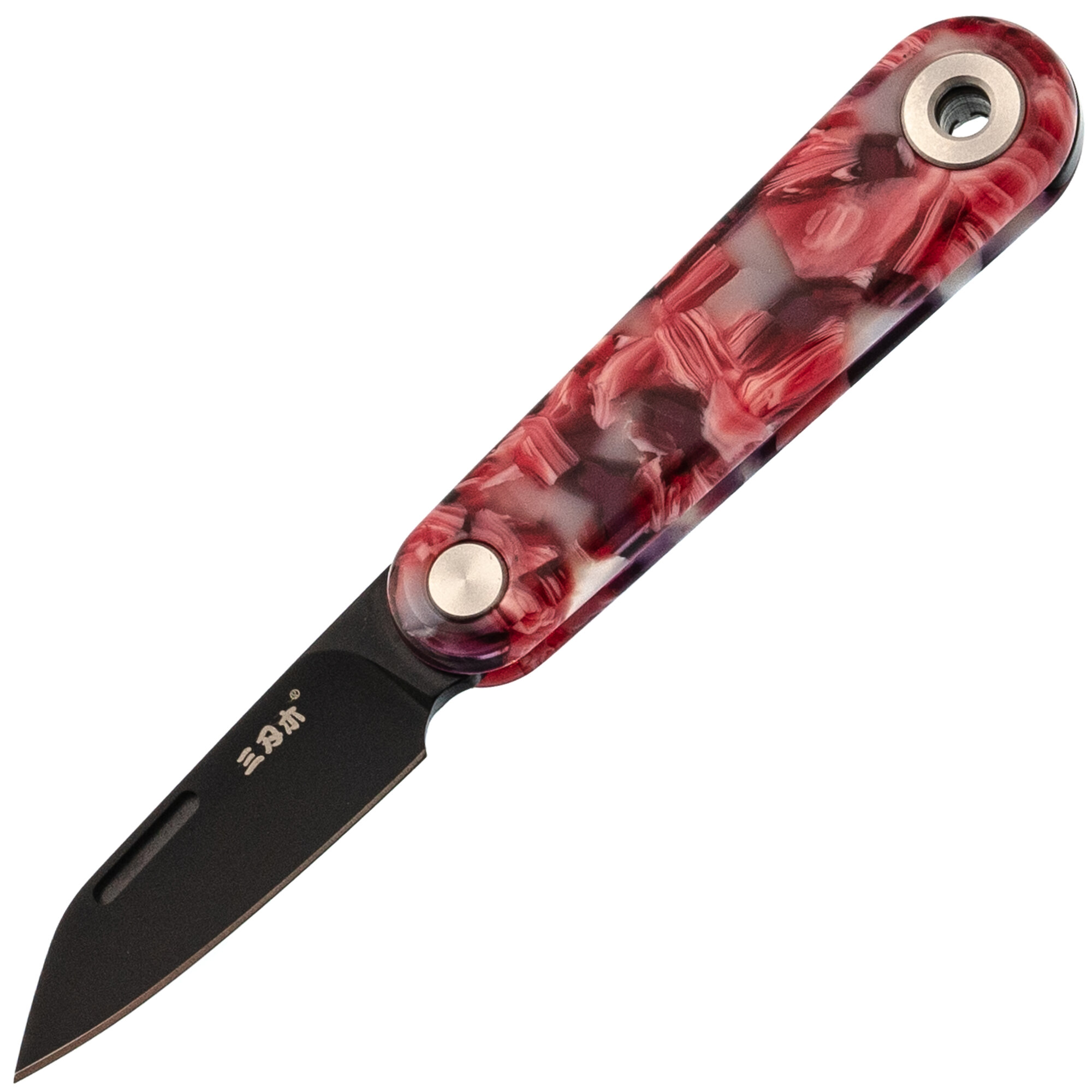 Складной нож Sanrenmu 325S-PY, сталь 12C27, рукоять смола, красный