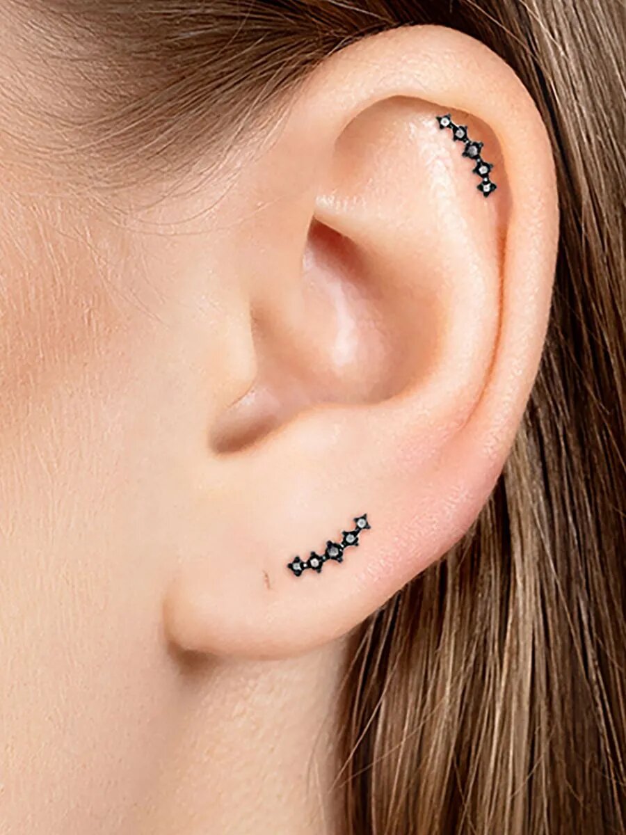 Пирсинг Vesna, белое золото, 585 проба, родирование, бриллиант