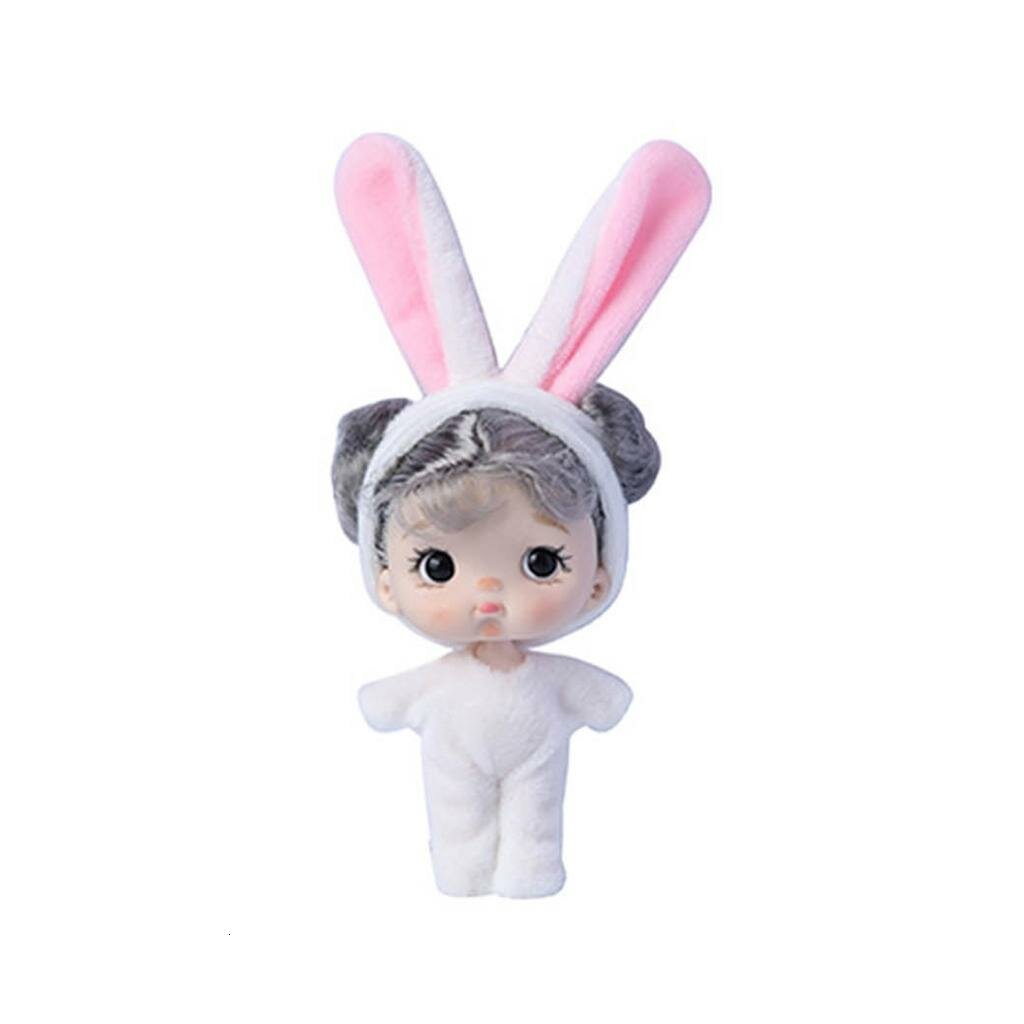 Мини-кукла-реборн, 4 дюйма, Белый кролик