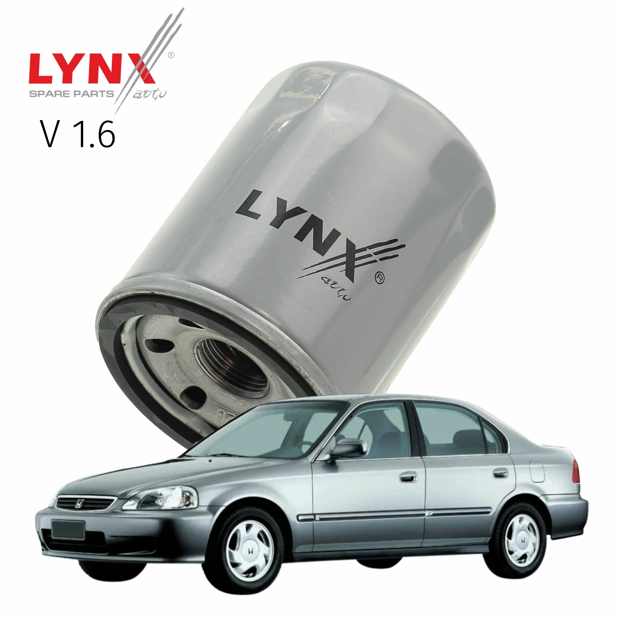 Фильтр масляный Honda Civic (6) / Хонда Цивик 1996 1997 1998 1999 2000 2001 V1.6 D16Y5 / 1шт LYNXauto