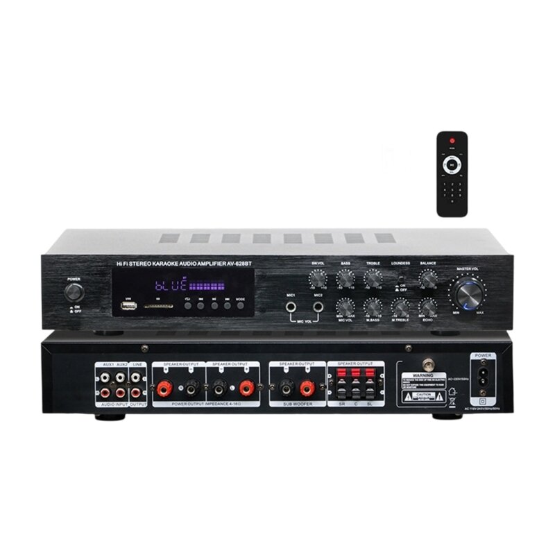 5.1-Канальный Стерео Bluetooth-совместимый Музыкальный Усилитель 5.1 с Разъемом для USB-карты, FM-радио и функцией KTV Для домашнего кинотеатра