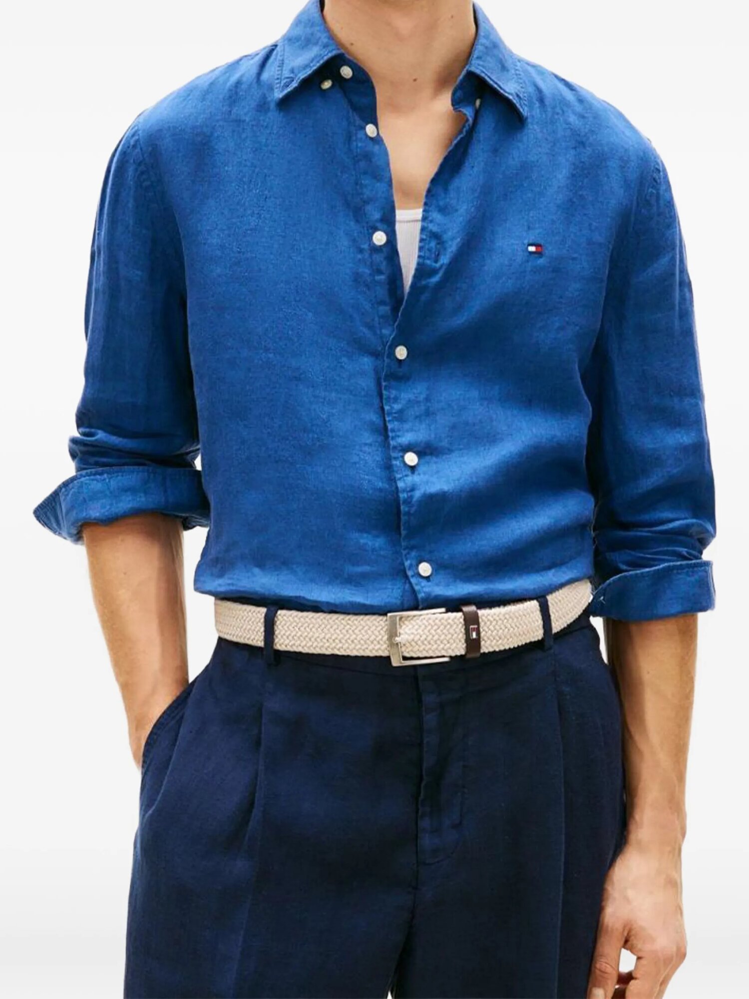 Рубашка TOMMY HILFIGER, размер L, blue — фото 1