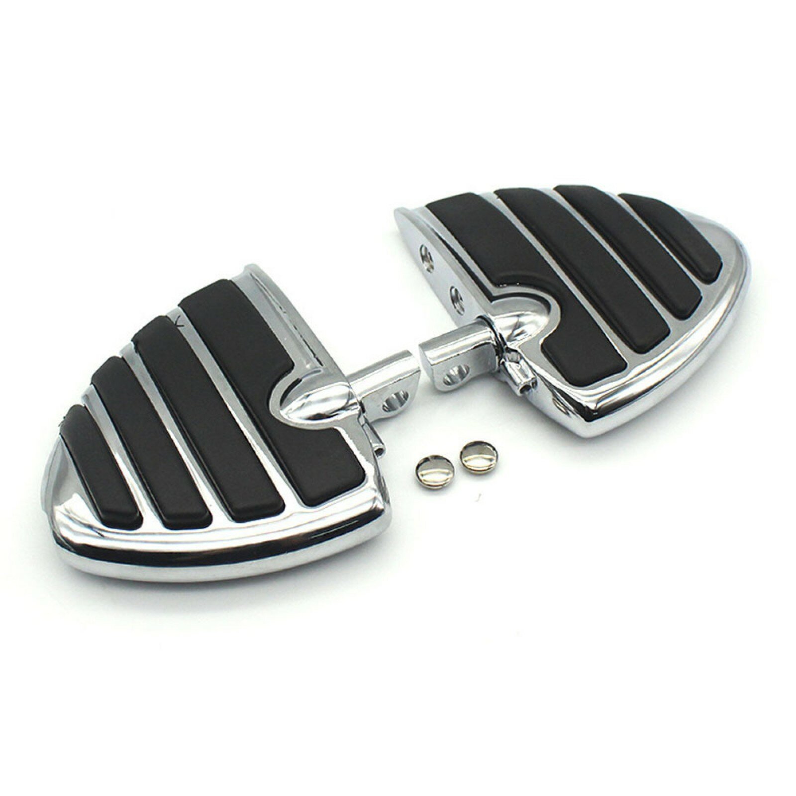 Задние подножки мотоцикла MyPads для Honda VTX 1300, чёрные и серебристые, алюминий с анодированием