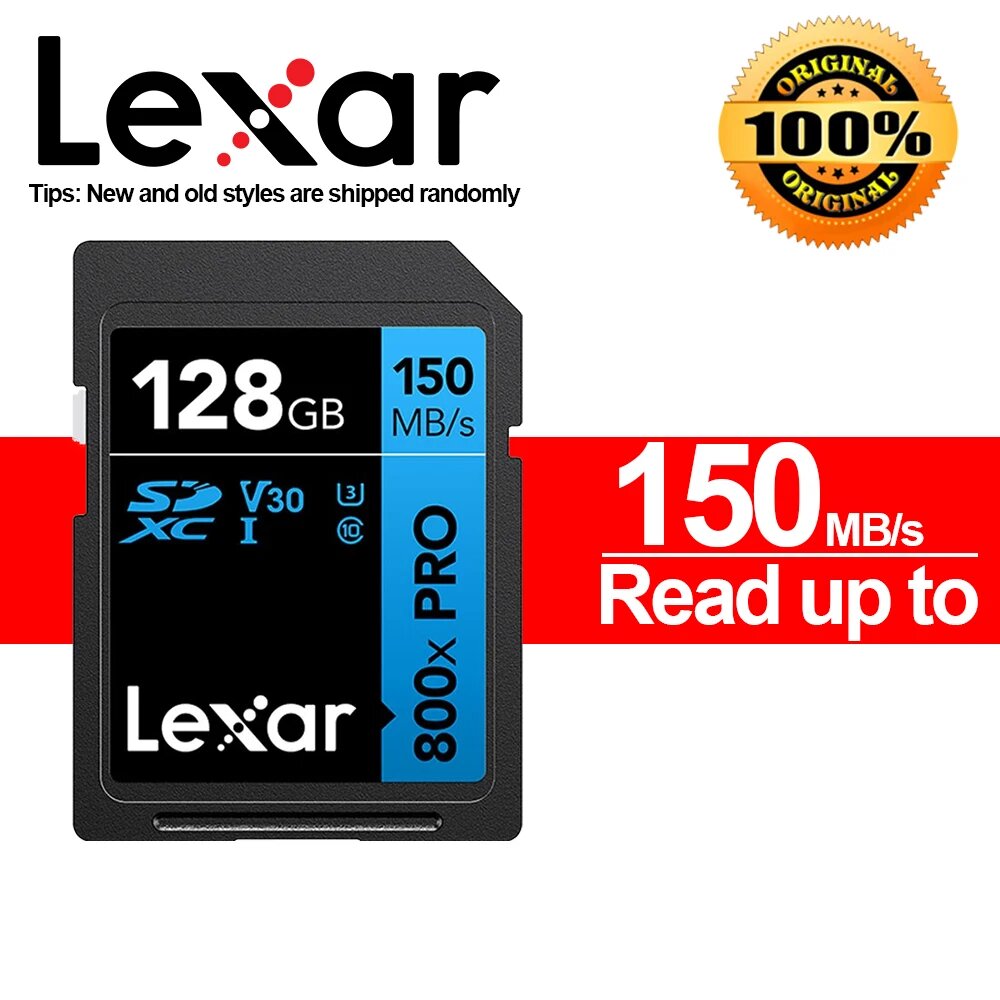 Lexar SD карта памяти 800X Pro 32/64/128 ГБ 128GB