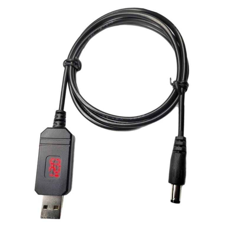 Регулируемый Кабель Повышения напряжения от 5 В до 9 В/12 В Преобразователи USB в DC5.5x2.1 мм Шнур Цифровой Дисплей для Универсального Устройства